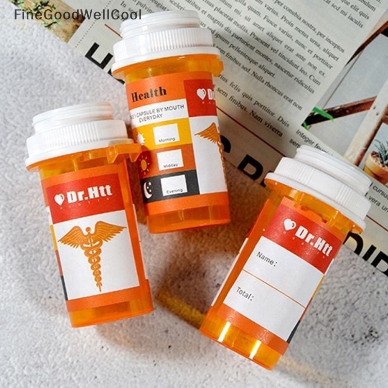 FWPH 50ML Push Down & Turn Vial Container Pocket Plastic Storage Stash ...