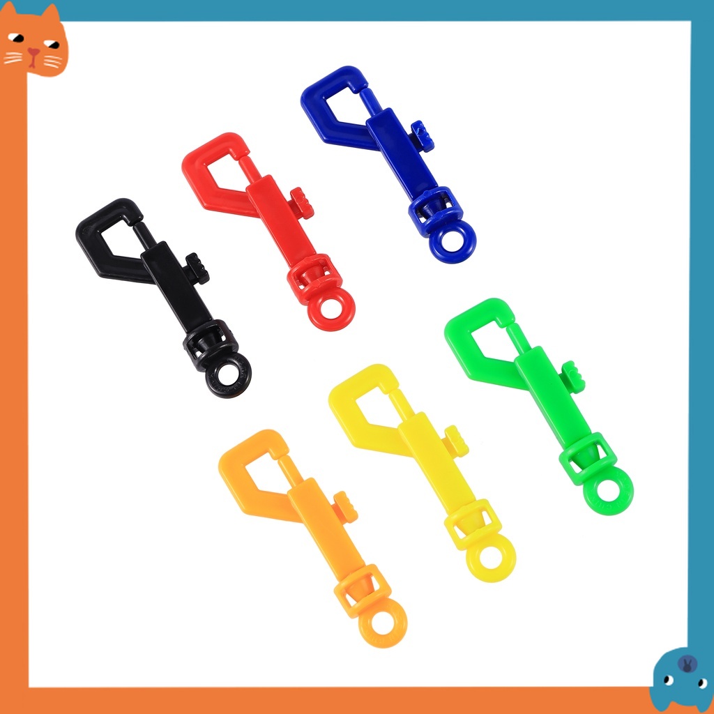 10Pcs/Pack Rainbow Color Plastic Bird Cage Lock Spring Silk Toy Key ...