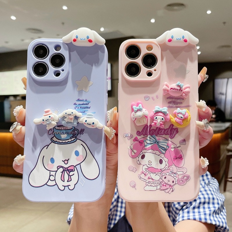 Sanrio Cartoon Doll Cinnamoroll My Melody Phone Case For OPPO A3X A3 Pro A60 A38 A18 A79 A98 A58 ...