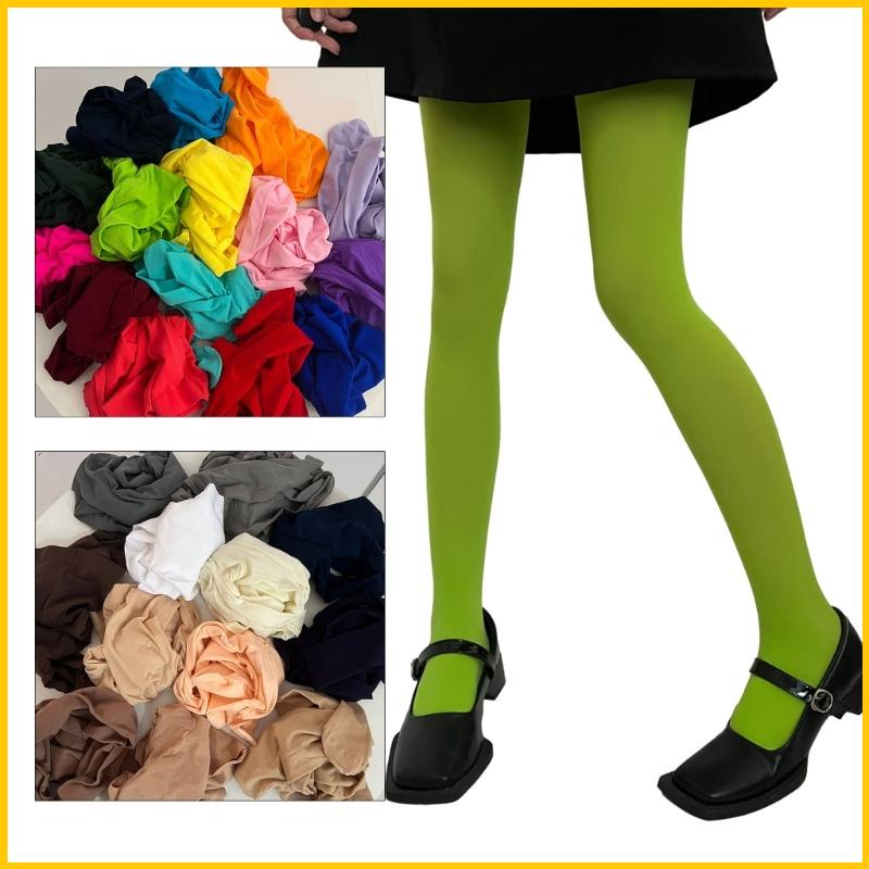 RUN Women s Solid Colored Full Footed Vibrant Color Opaque Fashion ...