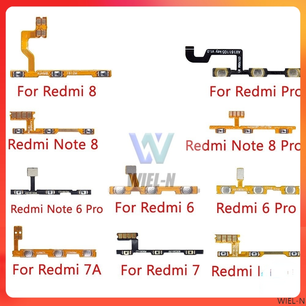 For Xiaomi Redmi 8 7 6 Pro 7A Note 6 7 8 Pro Side Key Switch Flex Cable ...