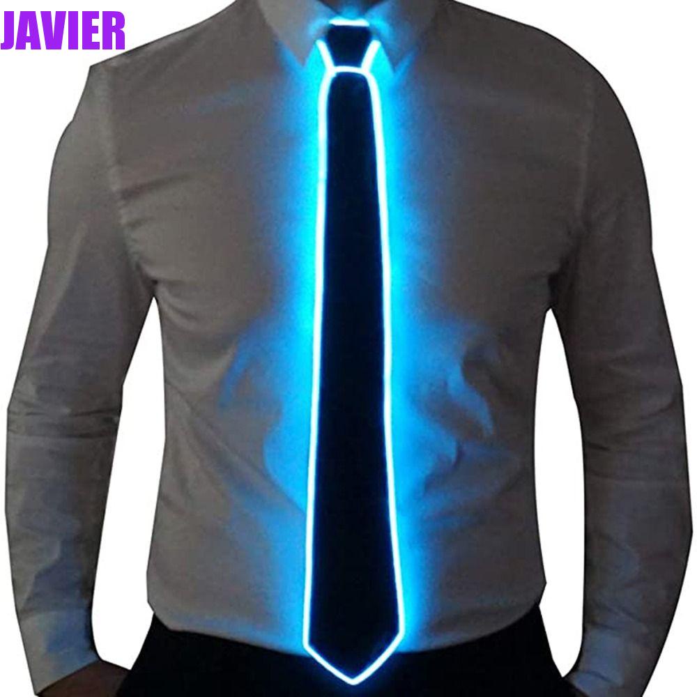 JAVIER Glowing Tie Uniform DJ Bar Club Classic EL Wire Neon For Men For ...