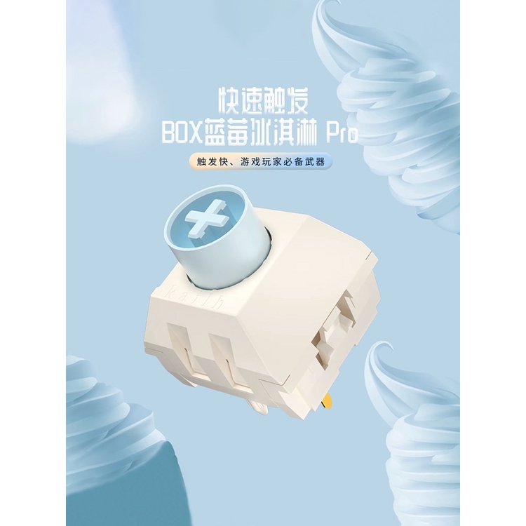 Kaihua BOX Blueberry Ice Cream Axis PRO Mechanical Keyboard Customized ...