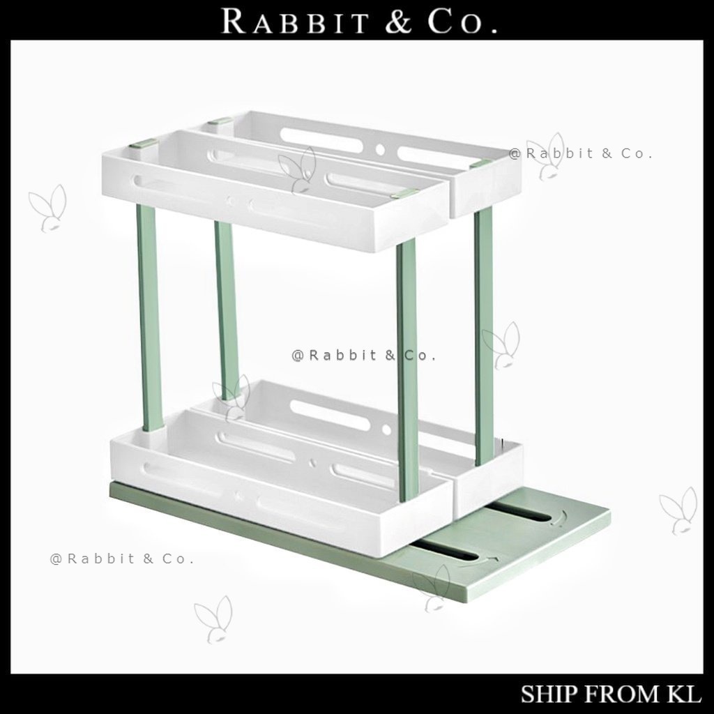 R&C Multi Function Rotating Spice Storage Rack Pull Out Kitchen Cabinet ...