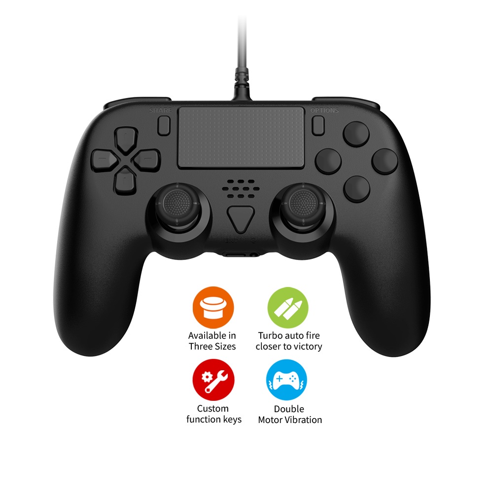 Dobe PlayStation PS4 Gamepad Wired Controller Dual Vibration Dual-Point ...