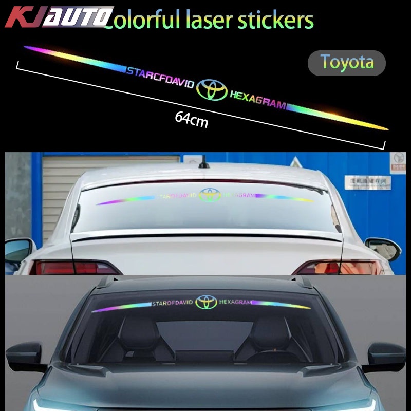 Toyota Car Colorful Laser Body Stickers Door Stickers Rear Glass ...