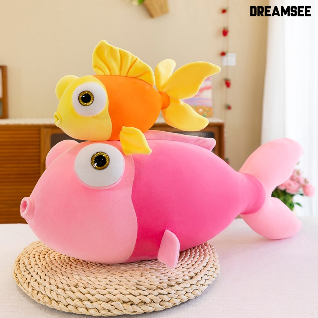 [COD] Fish Plush Toy Cute Colored Goldfish Doll Plushies Soft Companion ...