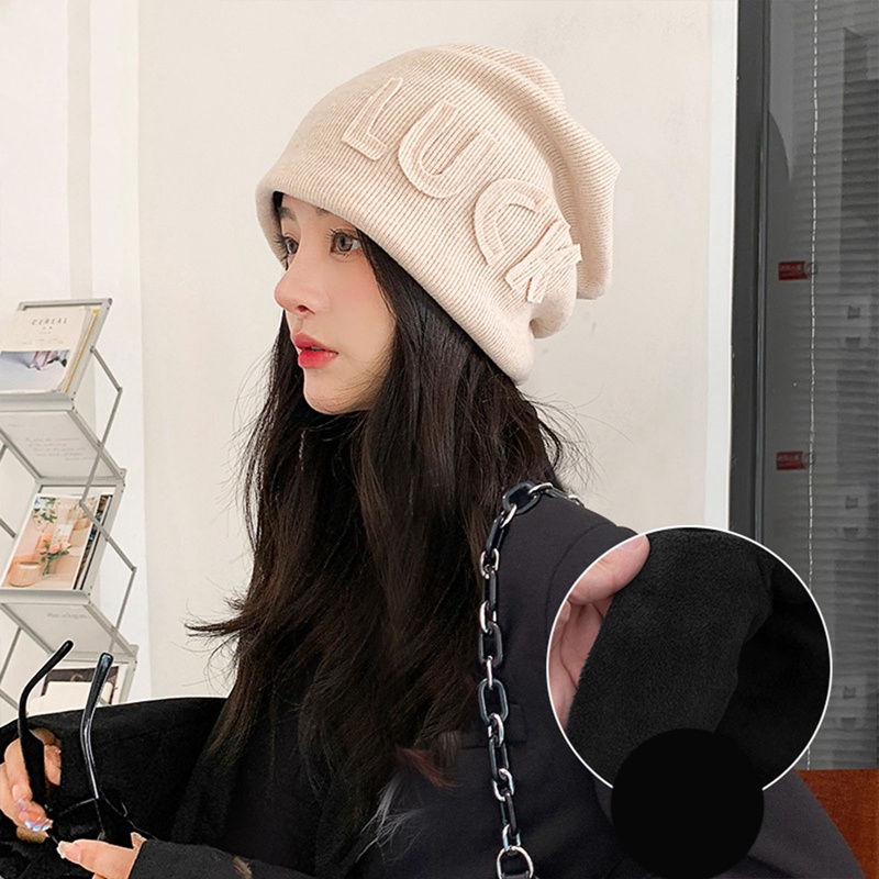 FANCY Winter Stacking Cap Net Red Simple Fashion Personality Letter ...