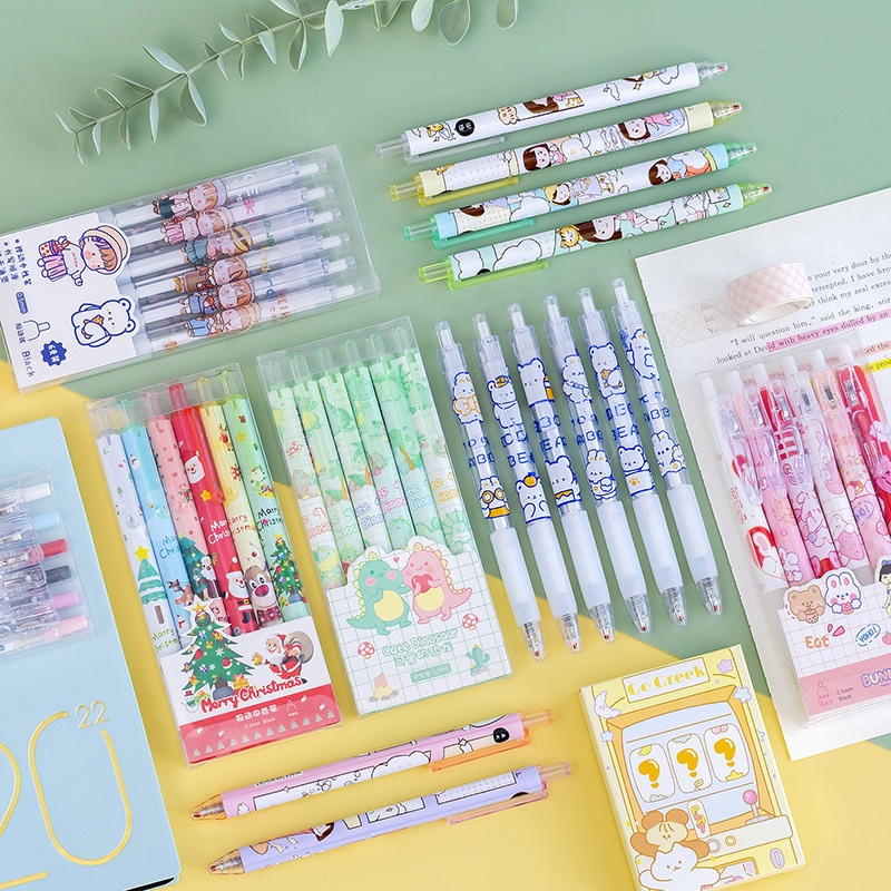 1 pack of 6 cartoon gel pens/cute pattern mechanical gel pens-（0.5mm ...