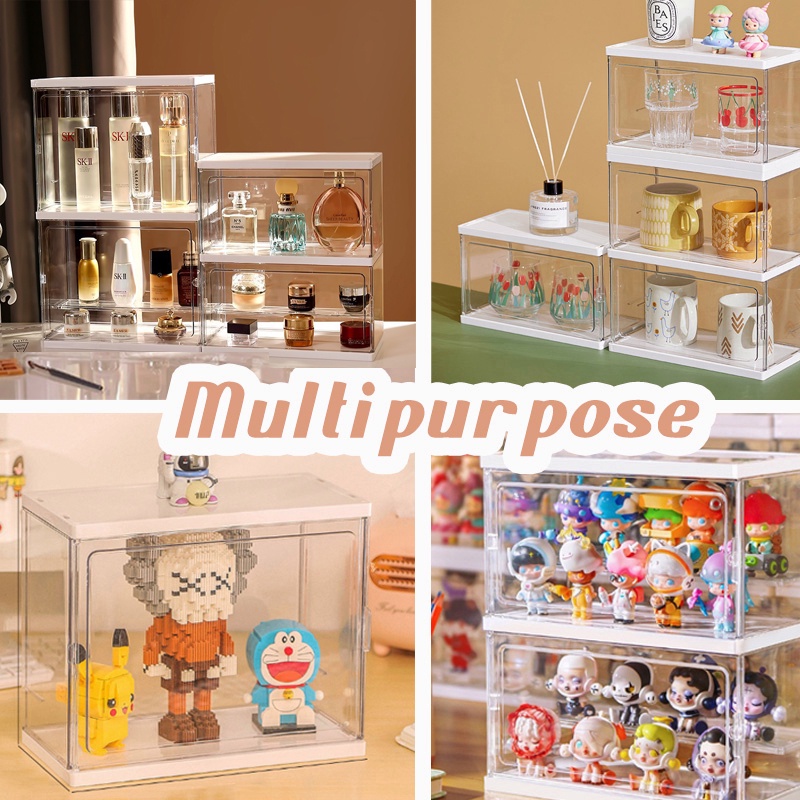 Acrylic Display Case Transparent Boxes Popmart Storage Organizer ...