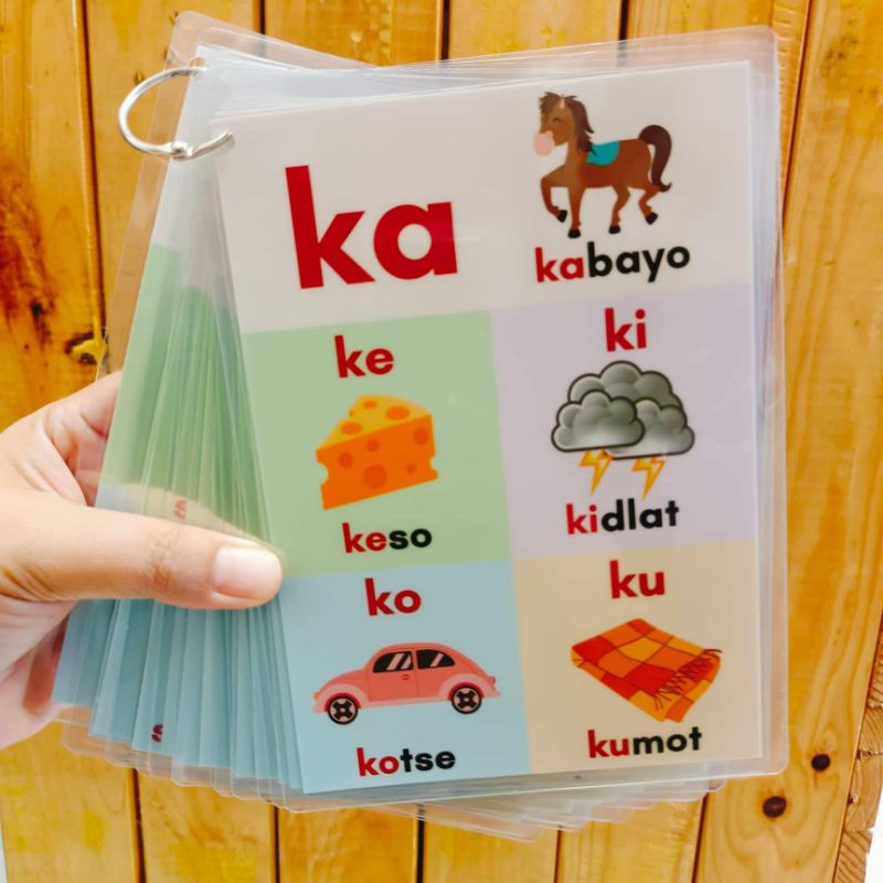 ♟Abakada pantig tagalog primary reading laminated educational flashcards | Shopee Philippines