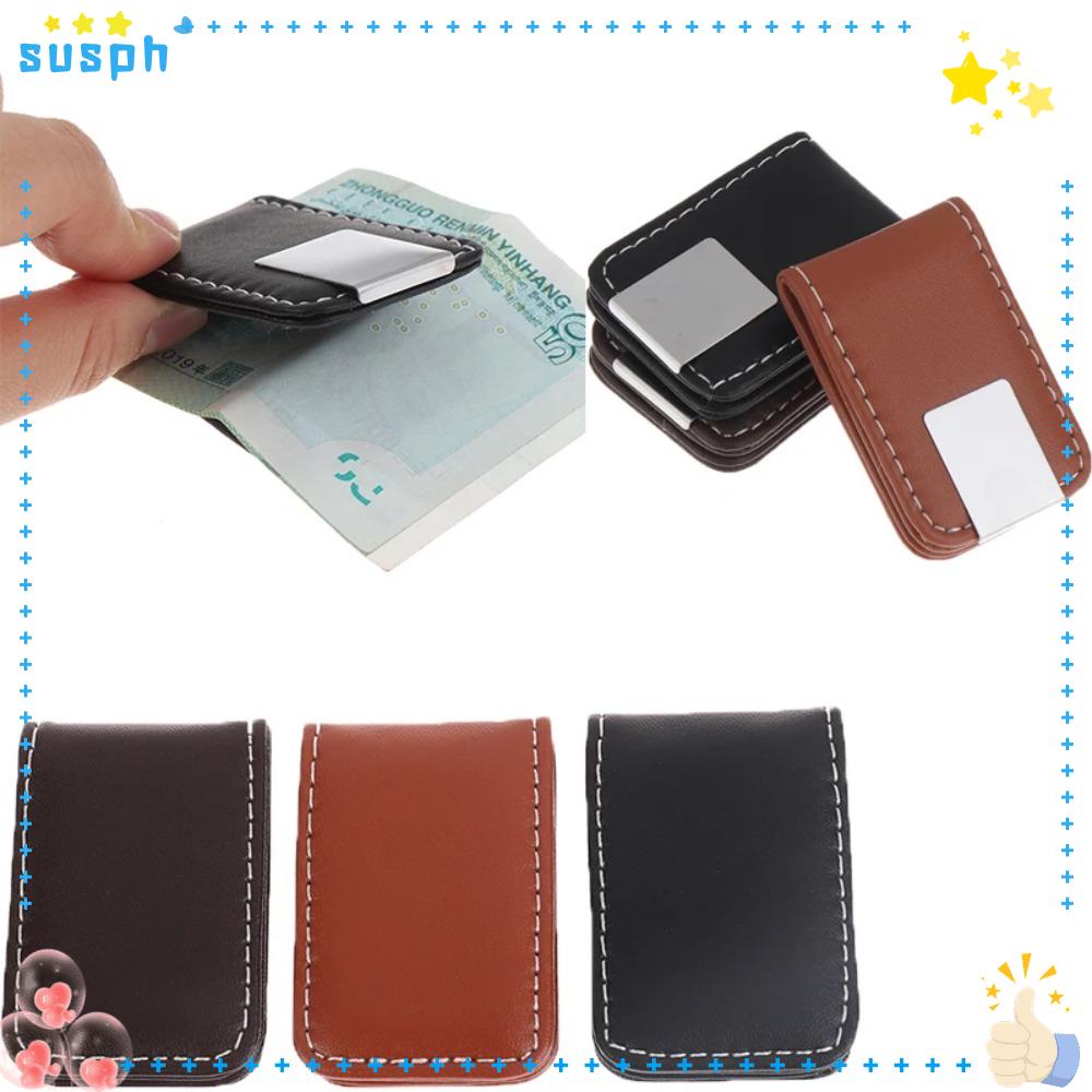 SUSPH Money Wallet, PU Leather Strong Magnet Paper Money Clip, Slim ...