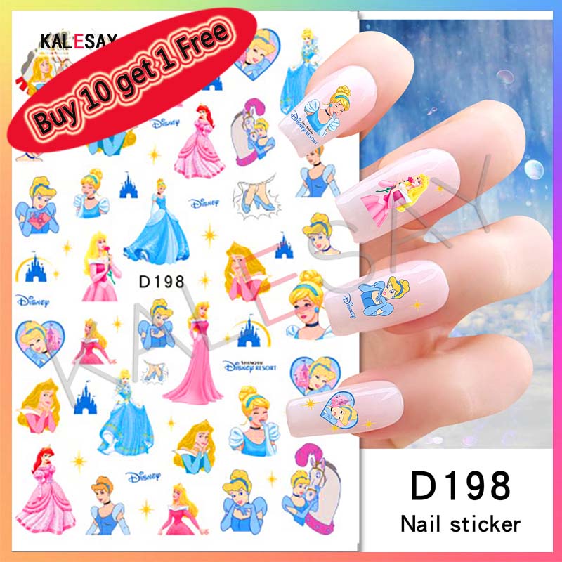 Cartoon Princess Nail Art Sticker for Manicure Nails Decals Design ...
