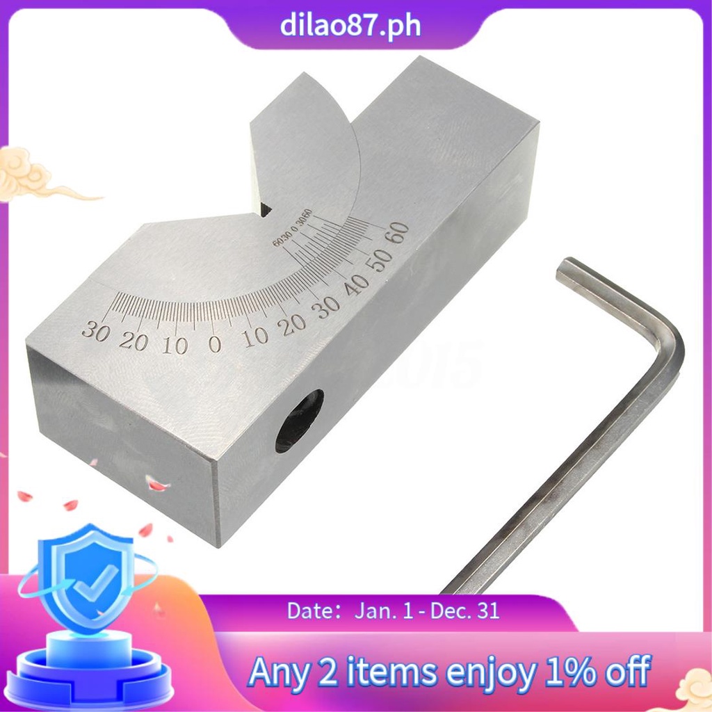 75x25x32mm Precision Mini Adjustable Angle V Block Milling 0 Degree To ...