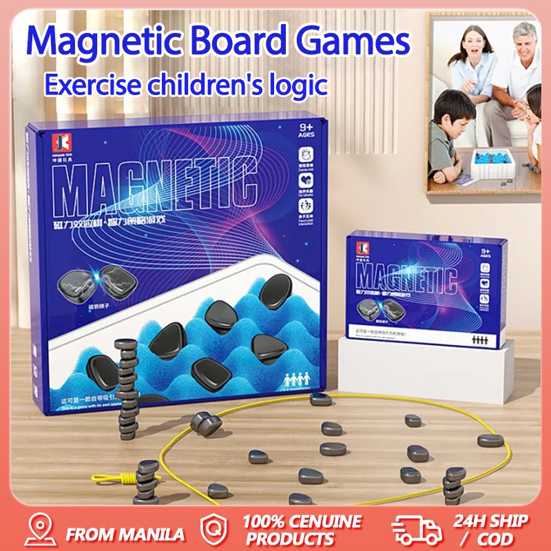 Magnetic board game toys with magnetic effect logic strategy war board ...