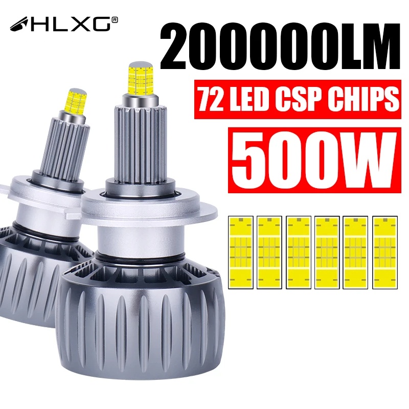 2PCS H7 H11 LED Headlight D2S D4S Xenon HID Upgrade Kit 360 For Projector Lens H8 H9 H11 9005 ...