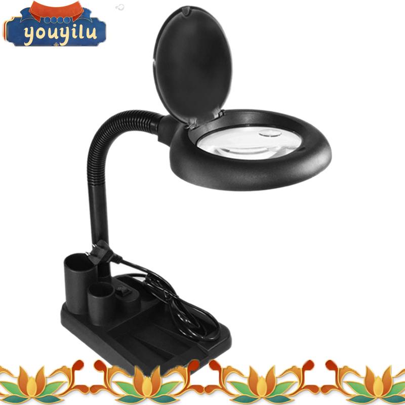 LED Magnifying Lamp 5X 10X Magnifier with Light Table and Desk Lamp ...