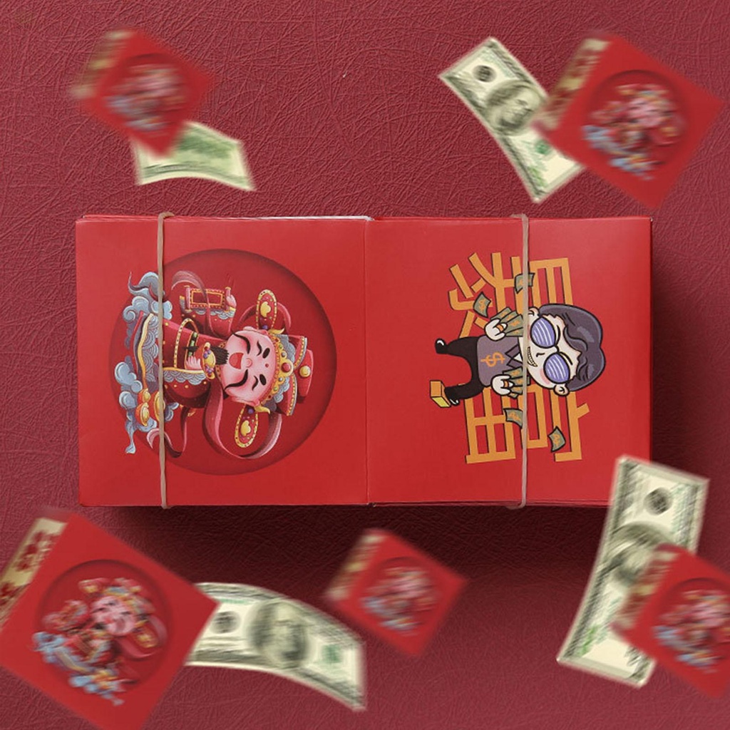 Money Pop up Prank Box Chinese Red Envelope Cash Explosion Gift Box ...