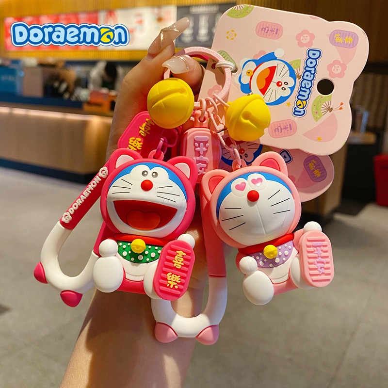 Genuine Doraemon Colorful Keychain/Cartoon Good Luck Doraemon Pendant ...