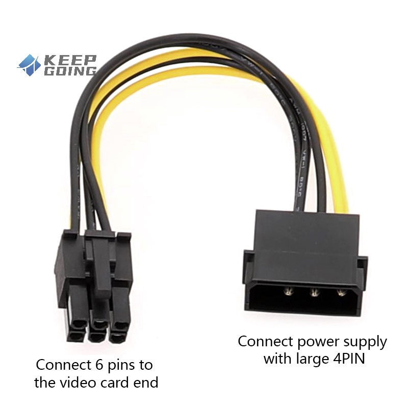 Keep Going＞ 6Pin To 4Pin Power Supply Cable For Graphics Cards 4 Pin ...