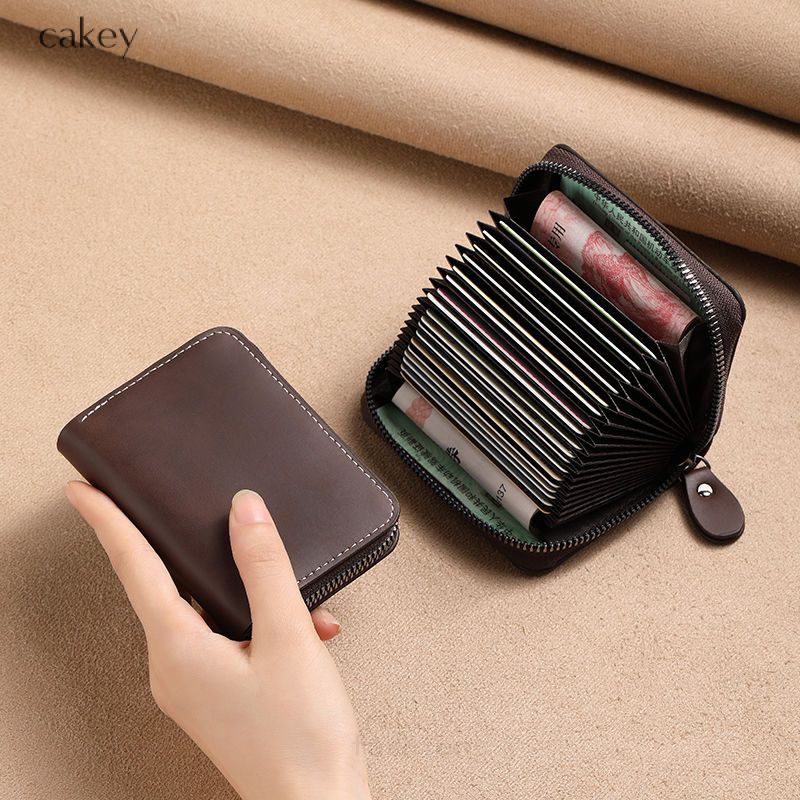 Credit Card Wallet For Woman Soft Leather Large-Capacity Card Slot ...