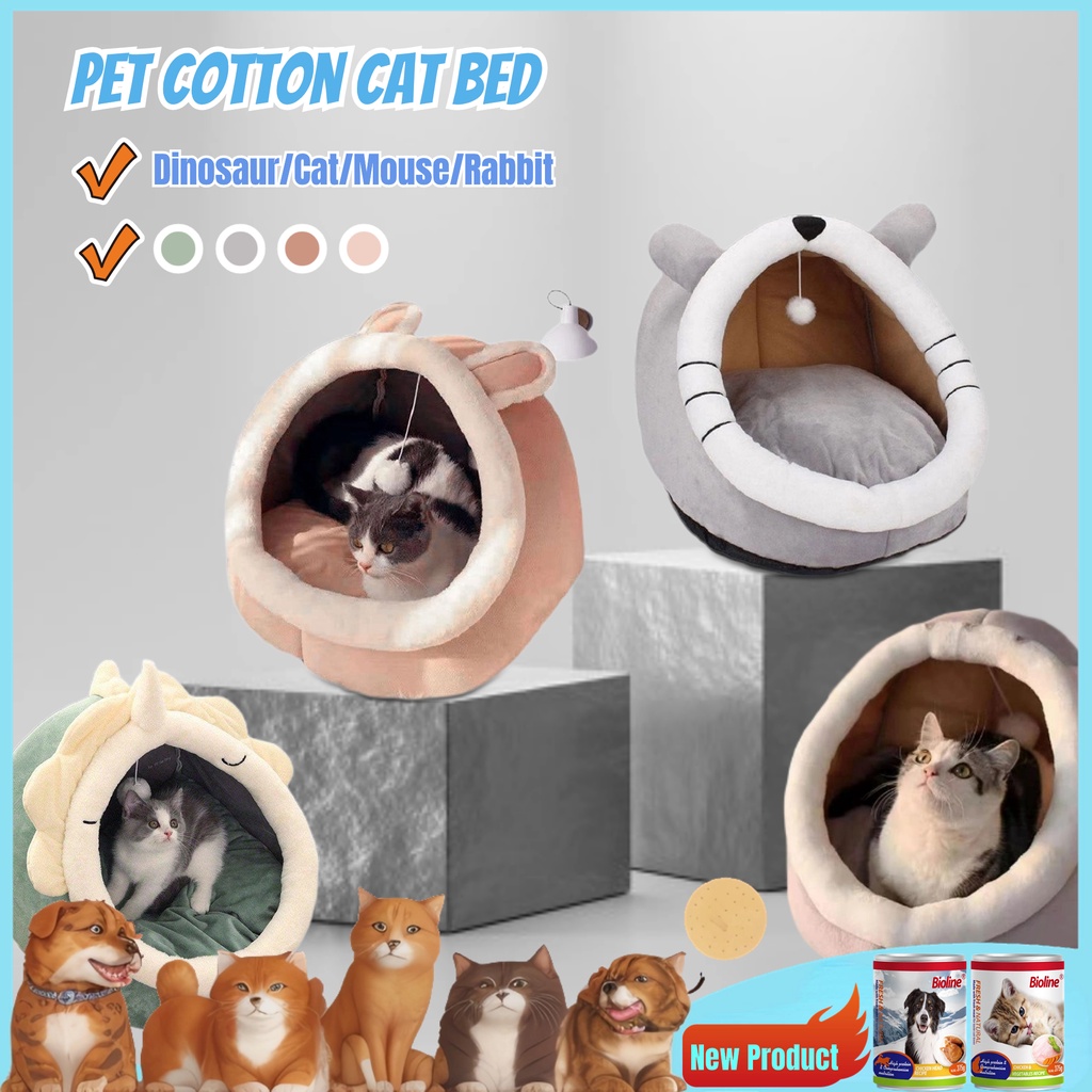 Cat Bed dog bed Removable Washable Cat Dog House Indoor Warm ...