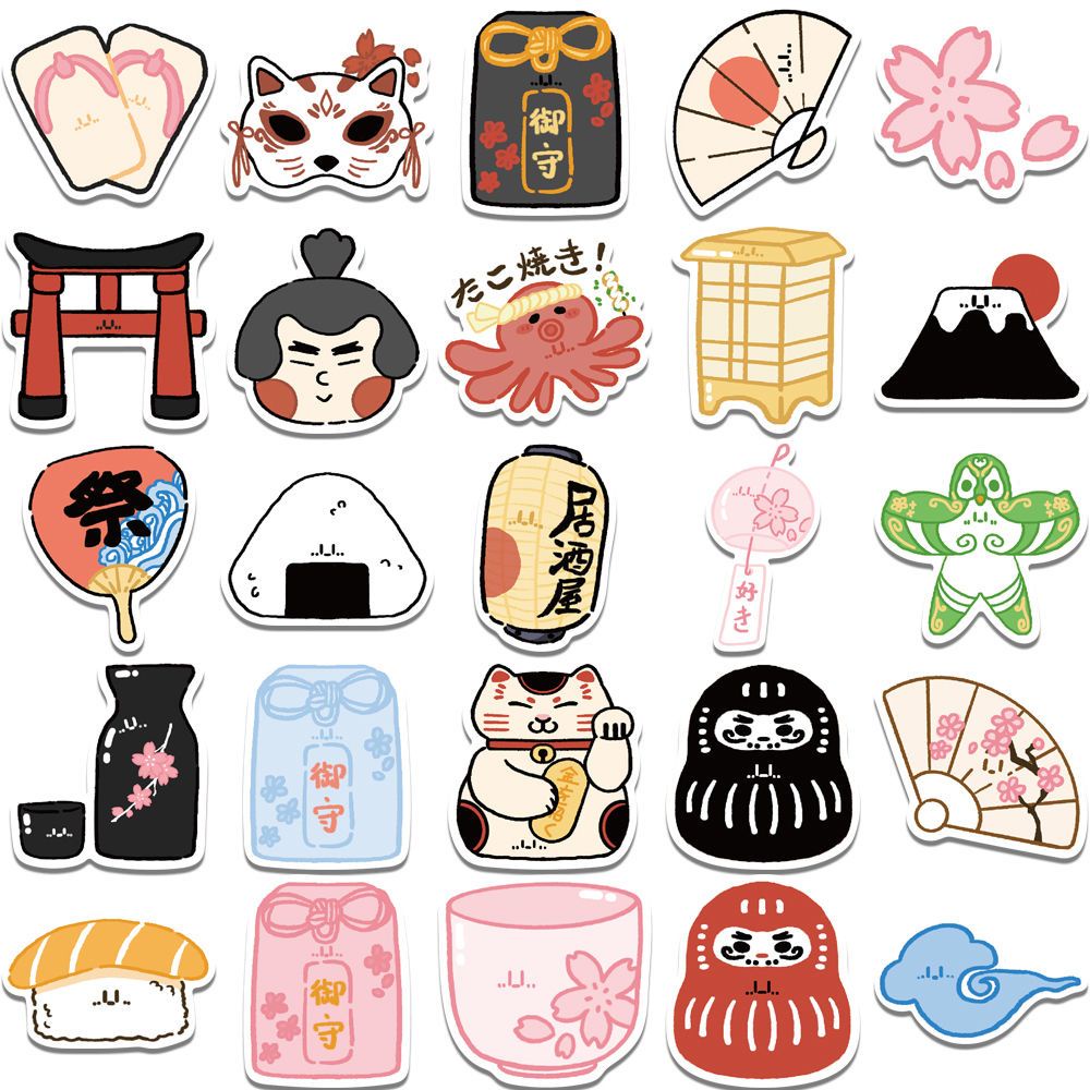 50 Japanese-style summer festival stickers, cute fresh girly ...