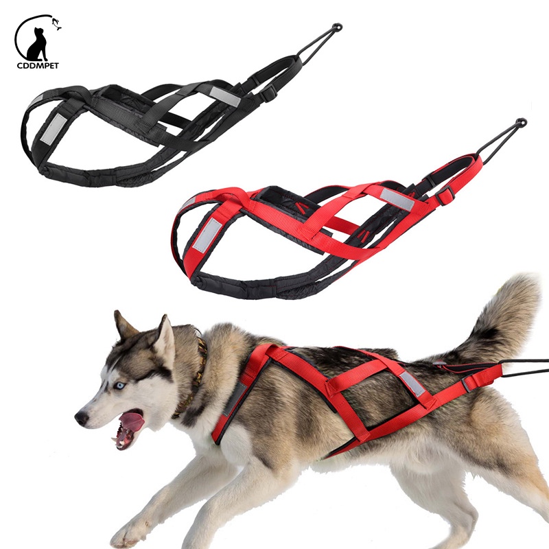 【CDDMPET】Pet Sled Harness for Large Dog Reflective Dog Harness Vest ...