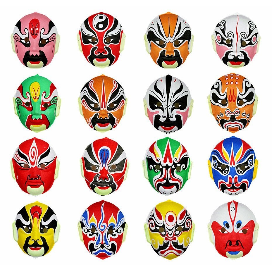 1 Hand-Painted Flocking Mask Can Be Worn Chinese Quintessence Sichuan ...