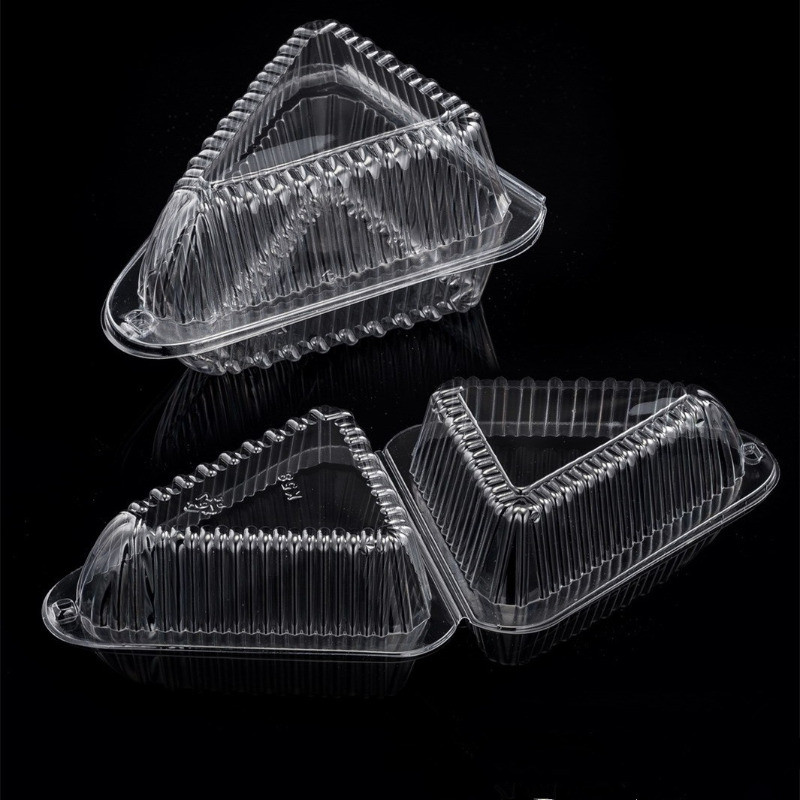 10pcs/20pcs Triangle Cake Box Clamshell Cake Slice Container Single ...