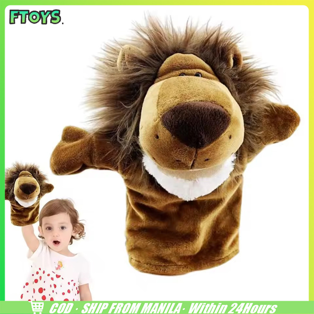 Ship In 24cm 24cmhand Puppet Plush Toy Cute Animal Shape Open Mouth ...