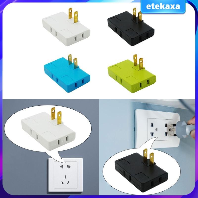 [Etekaxa] 3 Way Wall Plug Extender 1500W Flat Pins Quick Install 2 ...