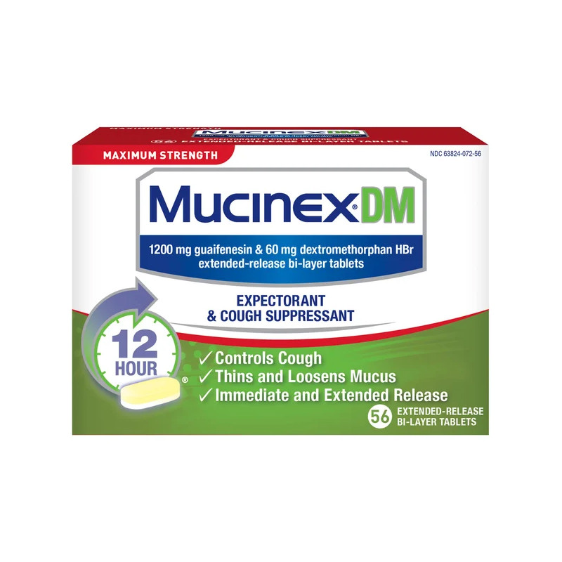 EnviconBeauty Mucinex DM 12-Hour Maximum Strength Mucus Relief Tablets ...