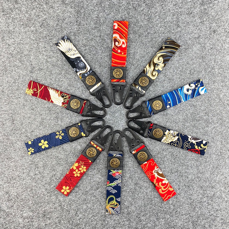 JDM Style Key Ring Embroidery Keychain Luggage Tag for Motorcycles and ...