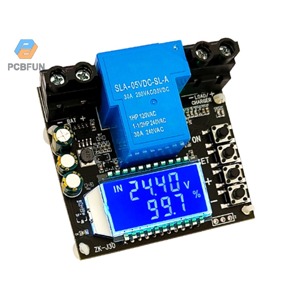 Pcbfun Dc6-60v 30a Battery Charging Control Module Power Off Voltage ...