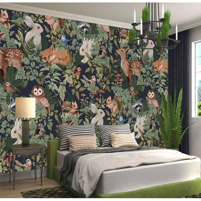 Custom 3d Wallpaper Tropical Rainforest Pastoral Fairy Tale Mural ...