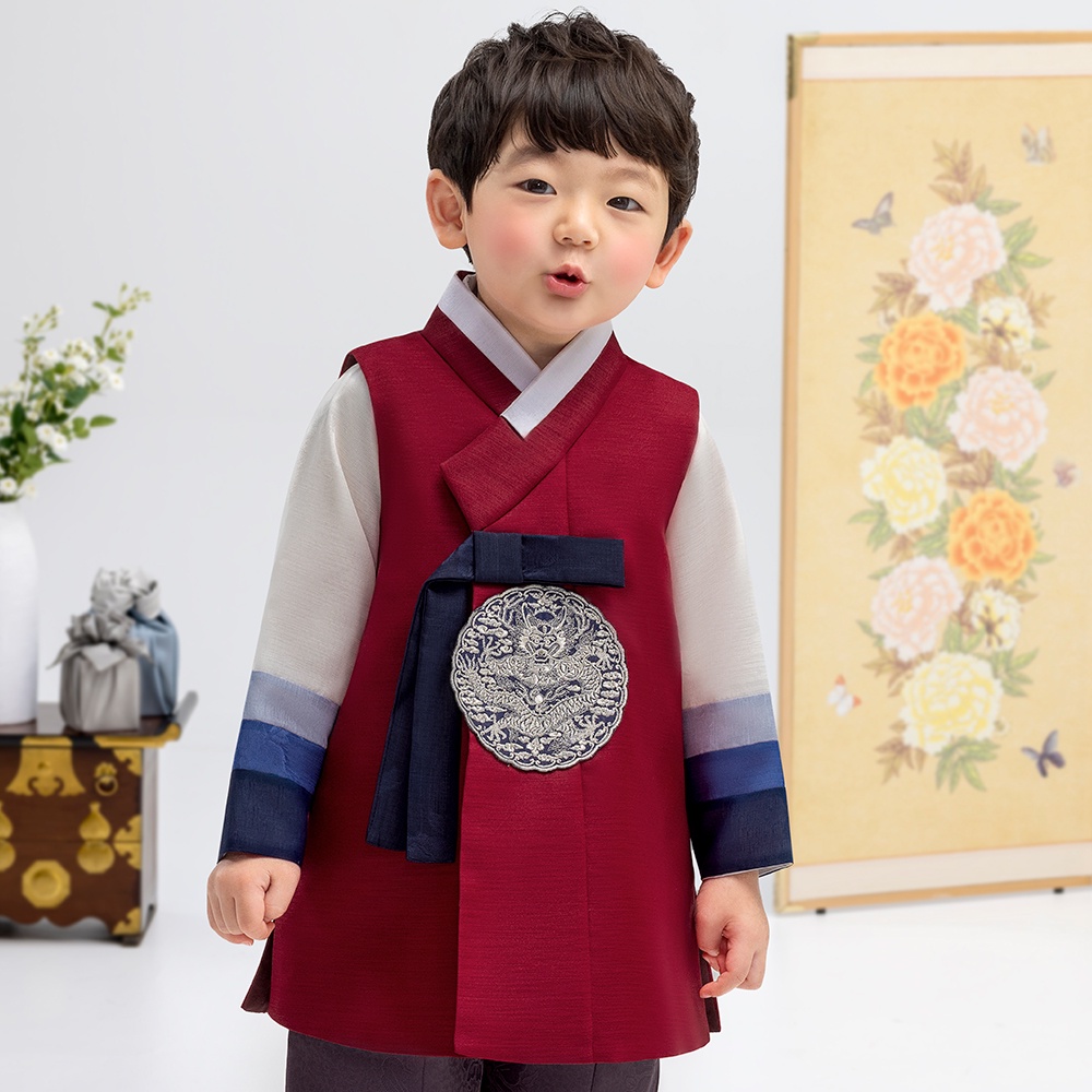 [KIDS HANBOK] Traditional Korea Hanbok Set for Boys - Geumdongi Dark ...