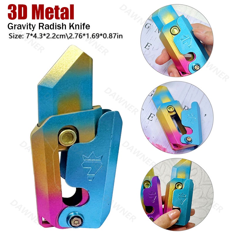 3D Metal Printing Gravity Radish Toy Rainbow Mini Carrot Colorful ...