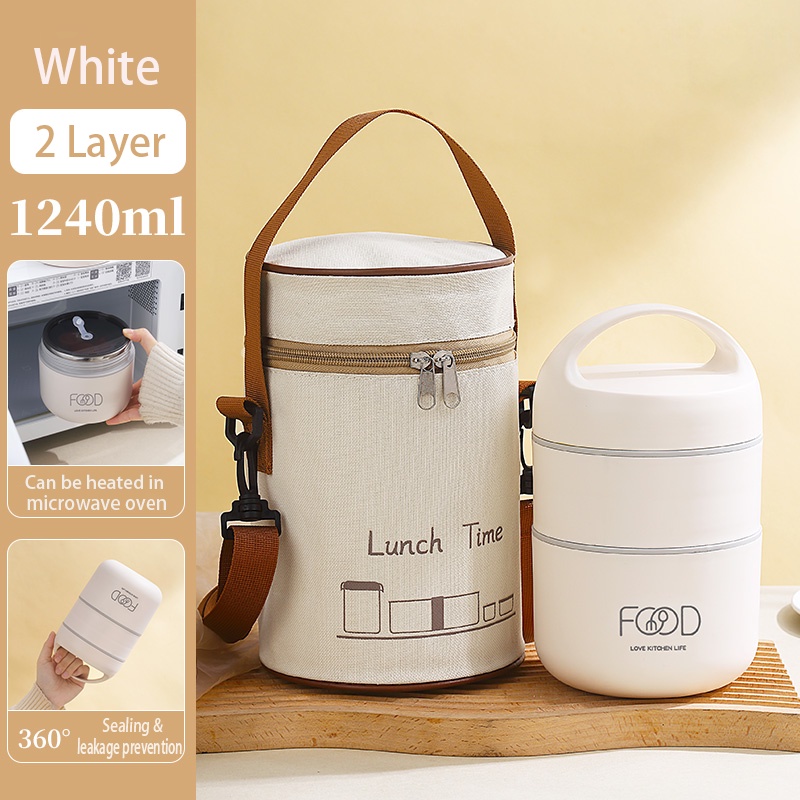1240ML Food Storage 2 Layer Soup Bentgo Lunch Box 304 Stainless with ...