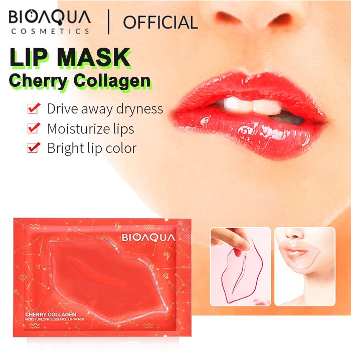 Bioaqua Cherry Collagen Lip Mask Moisturizing Essence Lip Mask ORI ...