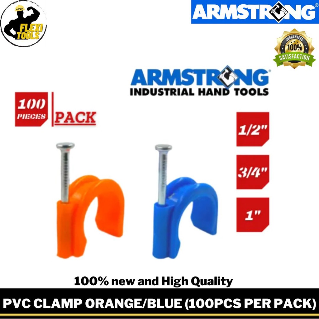 PVC CLAMP ORANGE/BLUE 100/50pcs | Shopee Philippines