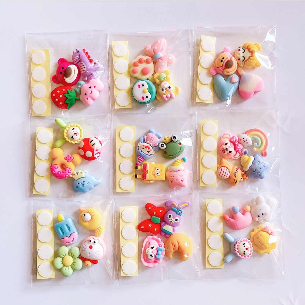 4pcs/Bag Cute Cartoon 3d Stickers Water Bottle Flask Thermos Cup Three ...