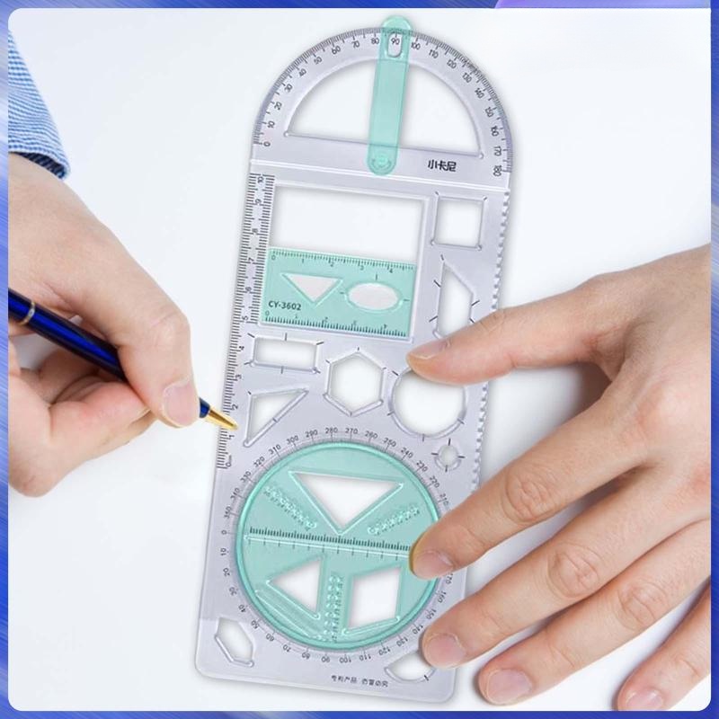 Multifunctional Geometric Ruler Drawing Rulers for Office Multiple ...