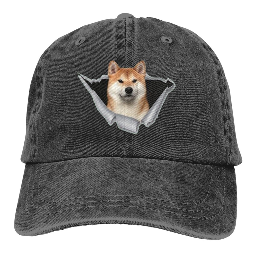 New Fashion Torn Shiba Inu Adjustable Caps Couple Version | Shopee ...