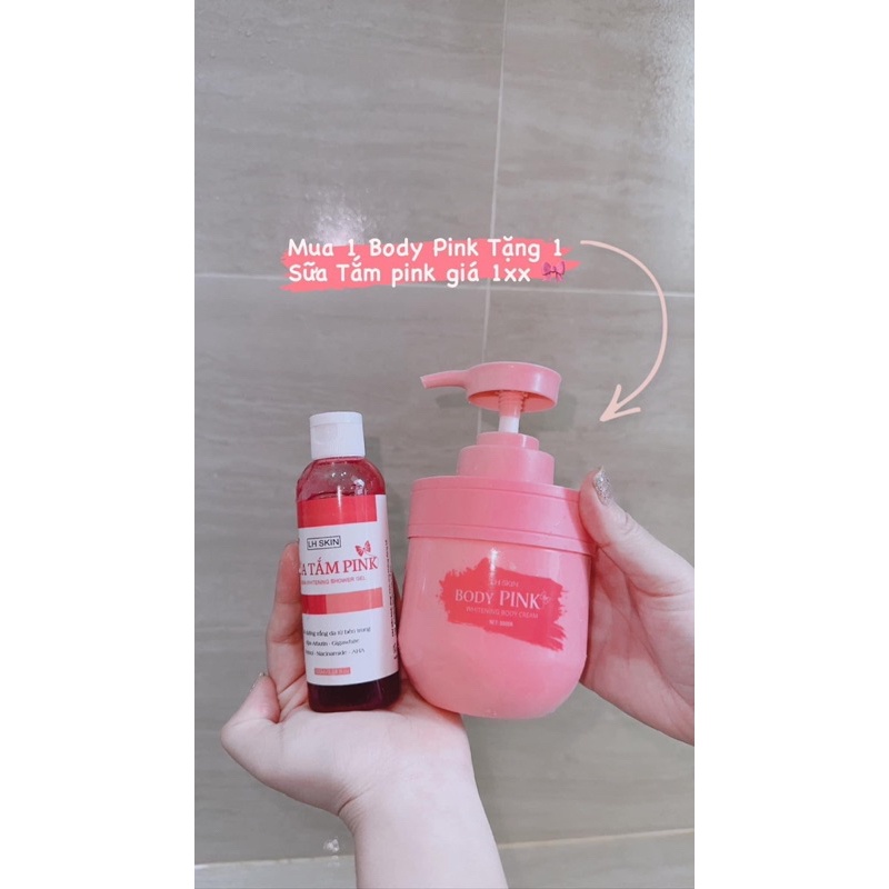 Body PINK Cream 300g Free With 1 Shower Gel 100ml Whitening Skin ...