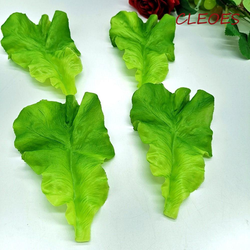 CLEOES Lettuce Leaves False Green Kitchen Decor DIY Lifelike Realistic ...