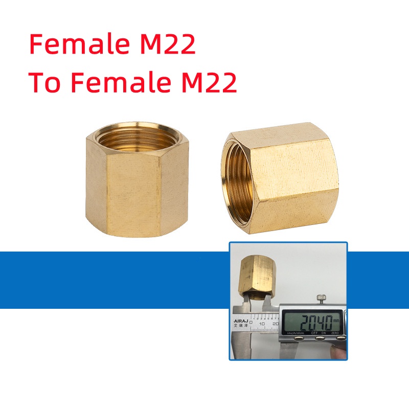 Brass 3/8" 1/4" M14 M18 M22 Thread Connector Male Female Adapter for ...