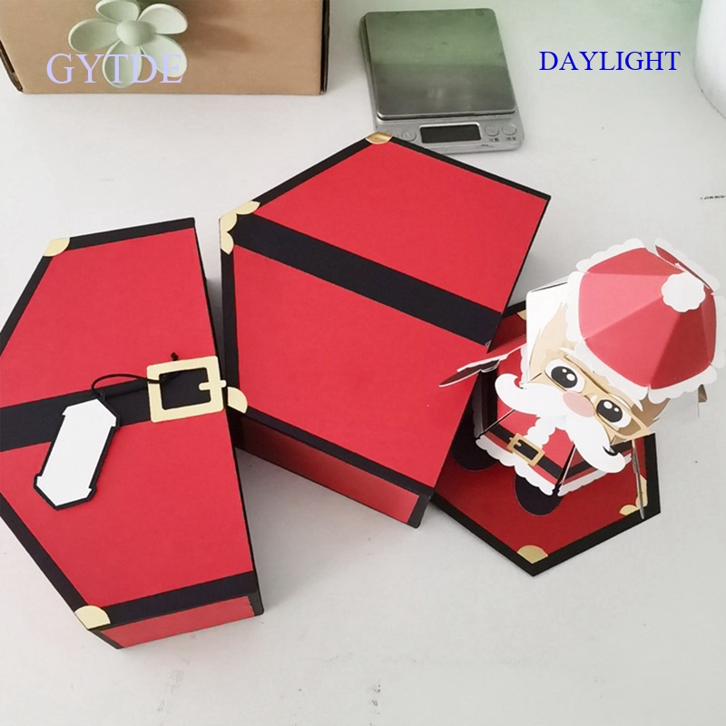 DAYLIGHT 3D SANTA BOX Card Christmas Blind Box Santa Claus Surprise Box ...