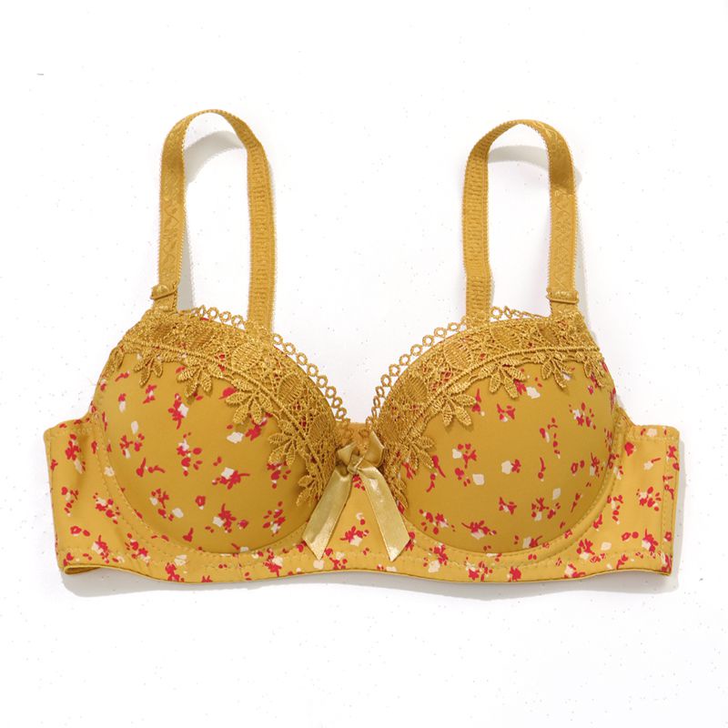 PARIFAIRY Floral Print Bras with foam Pad women support bra with wire ...