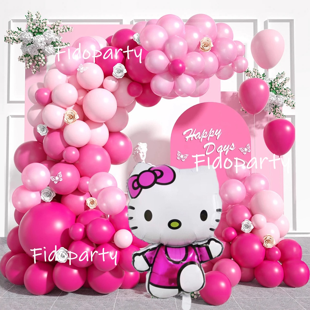 Hello Kitty Macaron Pink Balloon Garland Arch Kit Wedding Birthday ...